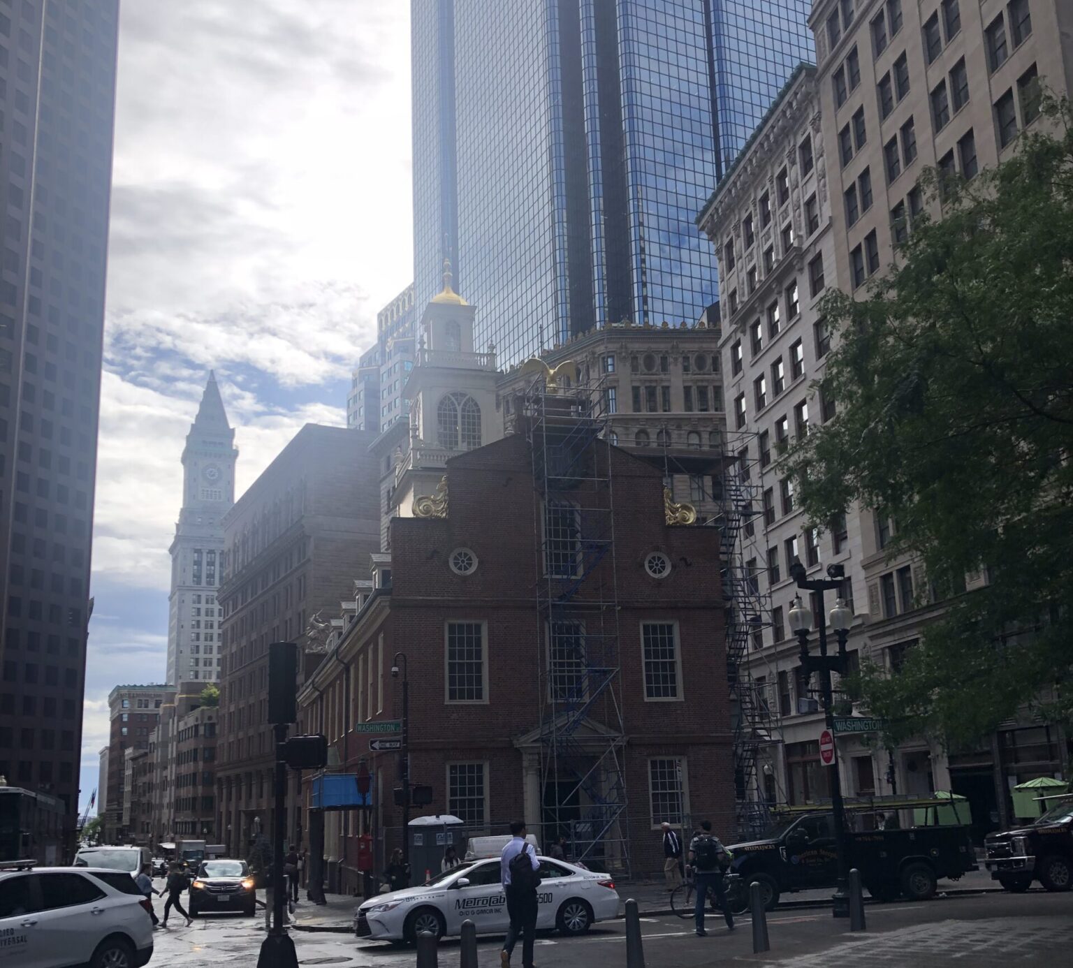 The gilded eagle that sits atop the Old State House has been restored ...